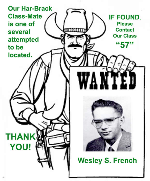 Har-Brack Class of 1957 Missing Classmates